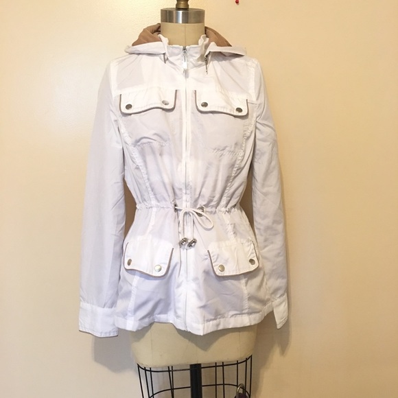Joan Vass | Jackets & Coats | Joan Vass White Draw String Jacket Sz L | Poshmark